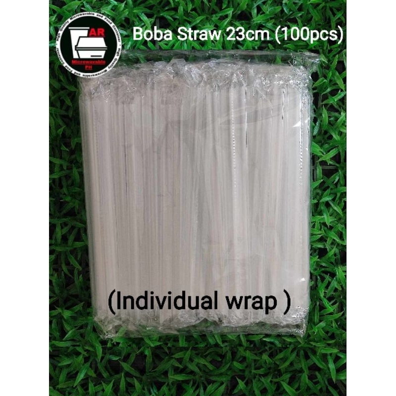 BOBA STRAW 23CM (100PCS) MILK TEA STRAW,STRAW | Shopee Philippines
