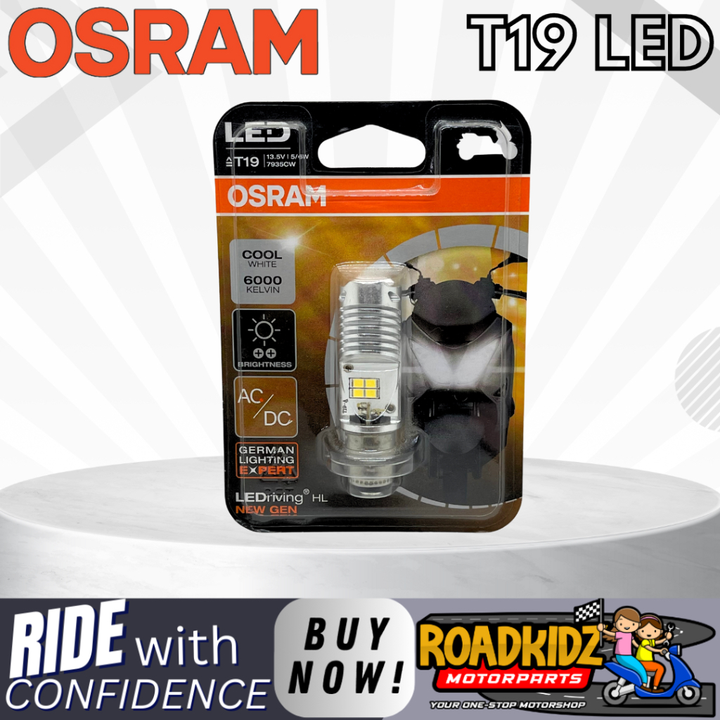 ORIGINAL OSRAM T19 LED HEADLIGHT COOL WHITE | Shopee Philippines