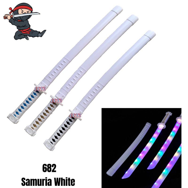Children's toys white samurai toy sword role play ninja props with ...