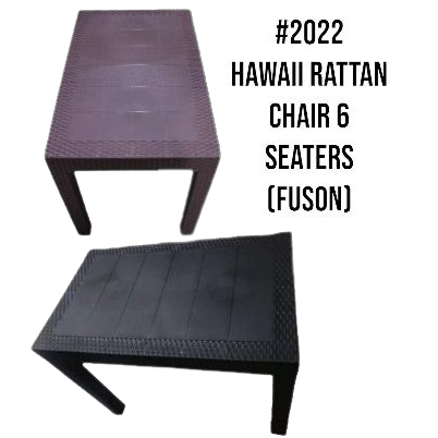 TABLE FUSON RATTAN TABLE | HAWAII 2 FUSON 24”x 38” 6 SEATER | Shopee ...