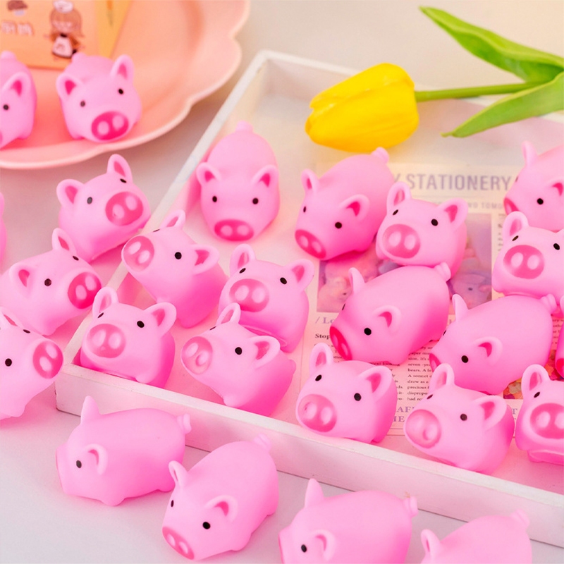 1/5pcs Piggy Soft Pink Piggy Sounding Toy Cute Stress Relief Spoof ...