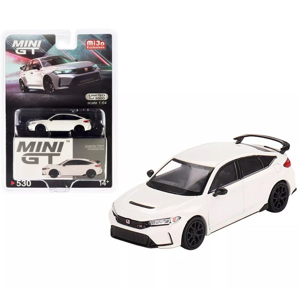 Mini GT 1/64 Scale 2023 Honda Civic Type R White Die-cast Car (MGT00530 ...