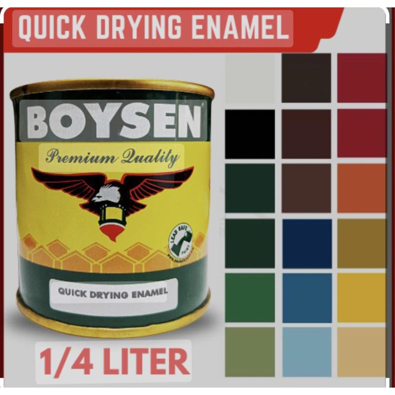 BOYSEN QDE PAINT QUICK DRY ENEMEL 1/4 LITERS | Shopee Philippines