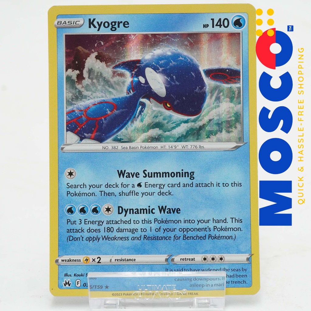 Kyogre - 036/159 - Holo Rare Crown Zenith | Pokemon TCG | Shopee ...