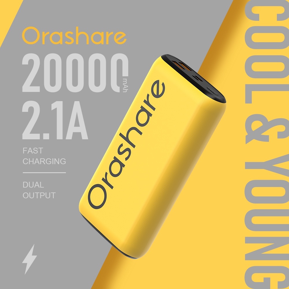 Orashare O20 20000mAh Portable Powerbank Fast Charging Large Capacity ...