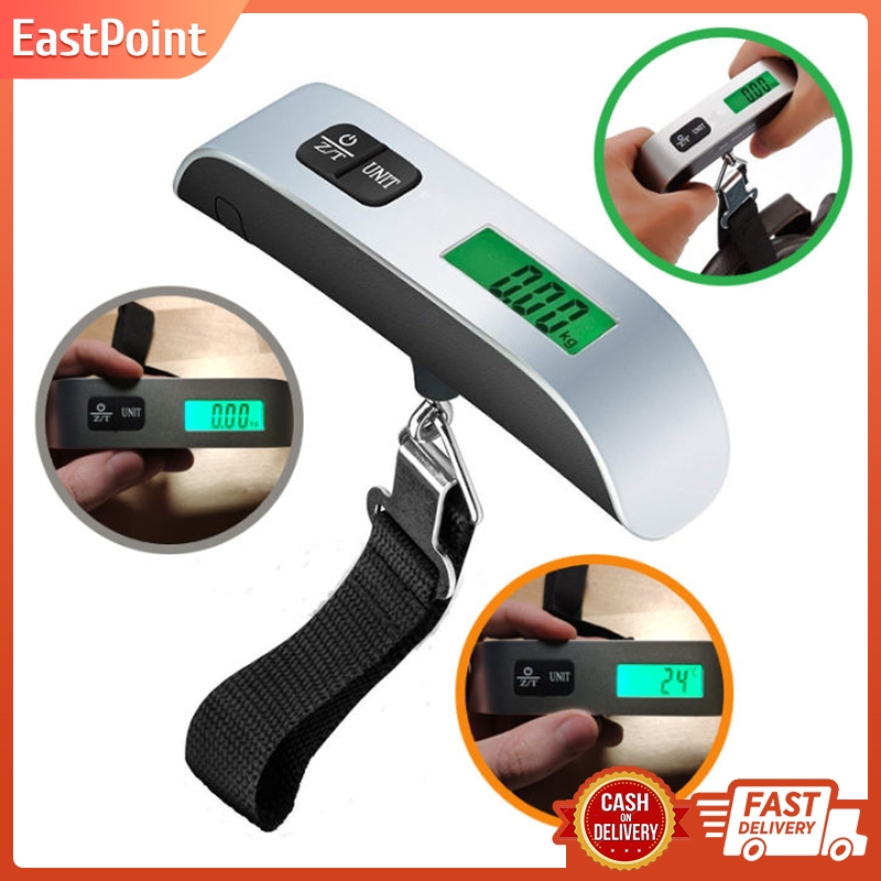 Electronic Handheld Luggage Weighing Scale Portable Digital LCD Hanging ...