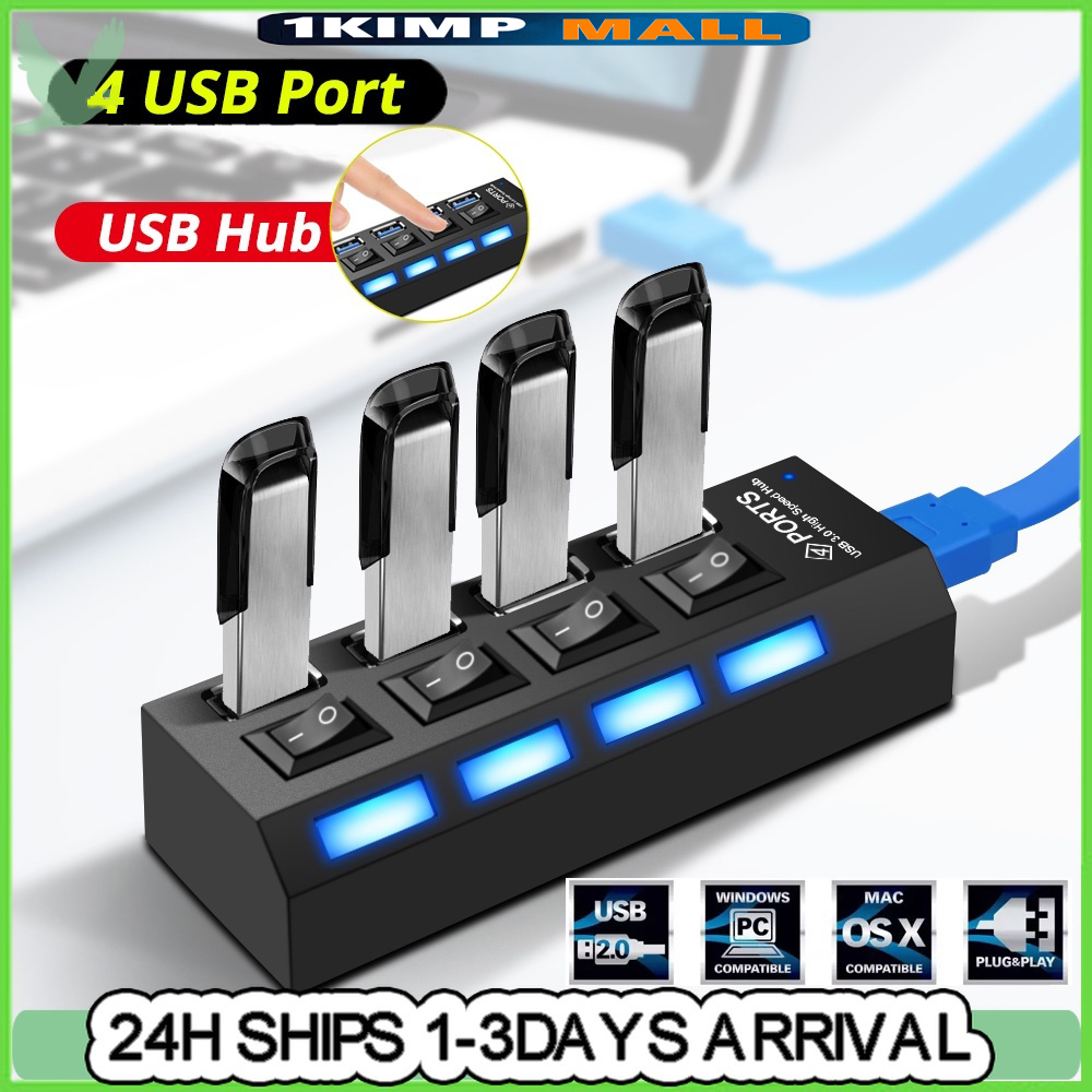 Multi Port USB Hub USB Adapter 2.0 USB Socket Hub Splitter For Laptop ...
