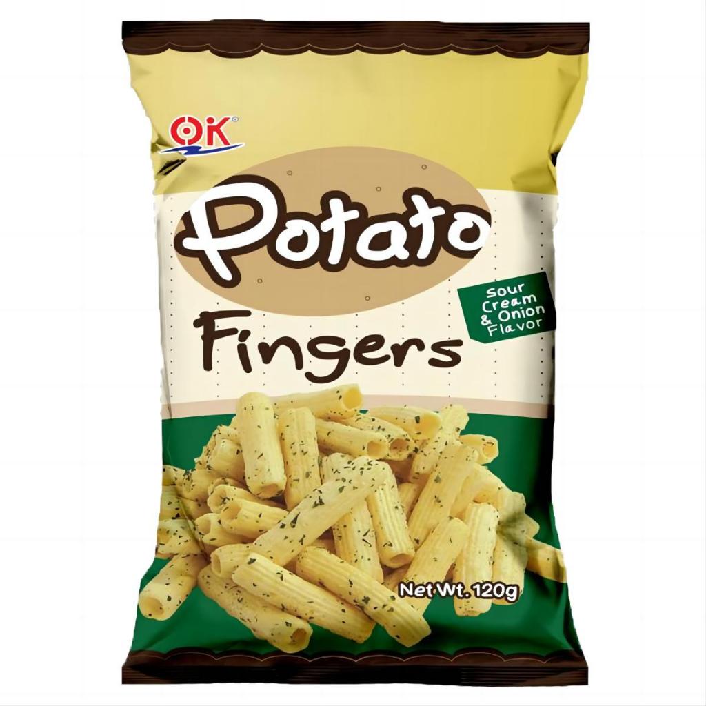 OK Potato Fingers -Cheddar Cheese Sour Cream BBQ Tomato Ketchup Flavor ...