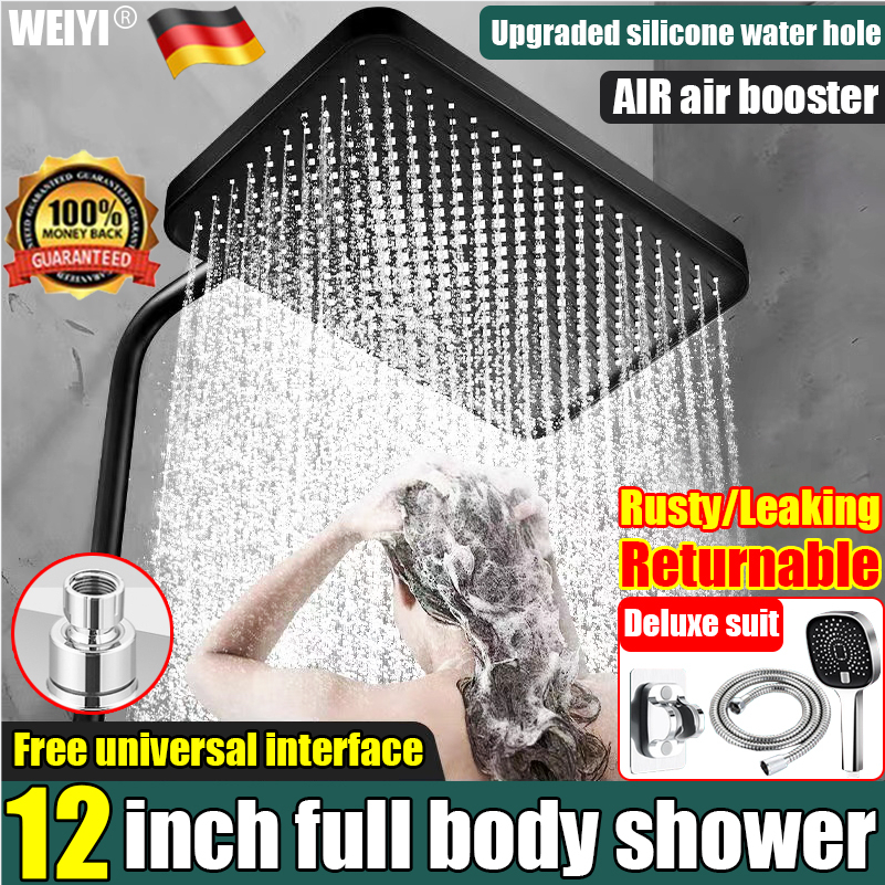COD Square Shower Set 304 High Quality Stainless Steel Square Rainfall ...