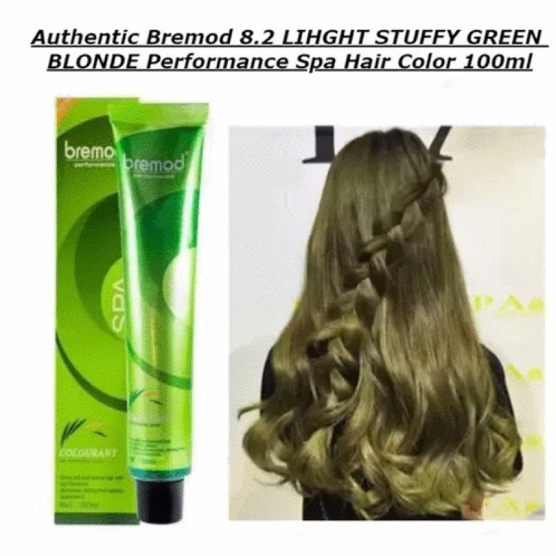 Bremod 8.2 Light Stuffy Green Blonde Hair Color | Shopee Philippines