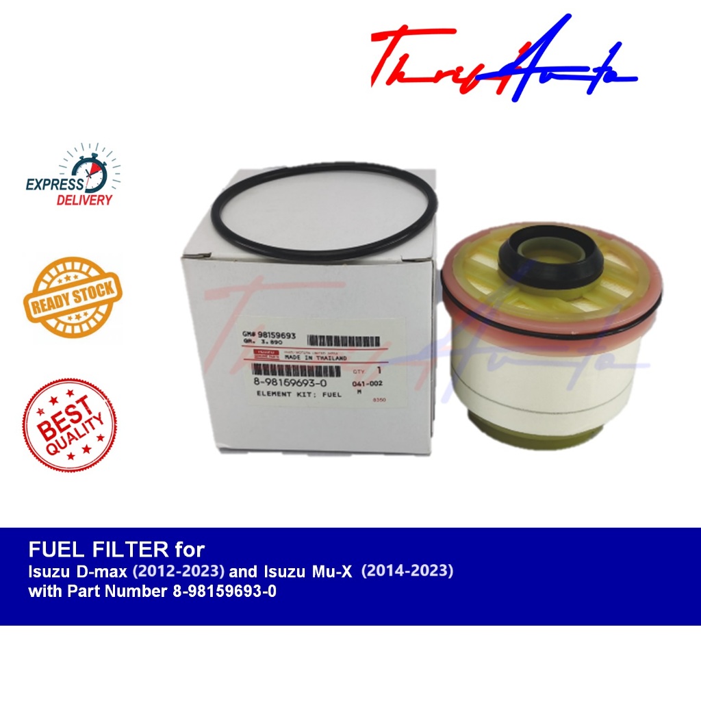 Fuel Filter for Isuzu Dmax (2012 - 2023) and Isuzu Mu-X (2014 - 2023) - 8-98159693-0 | Shopee ...