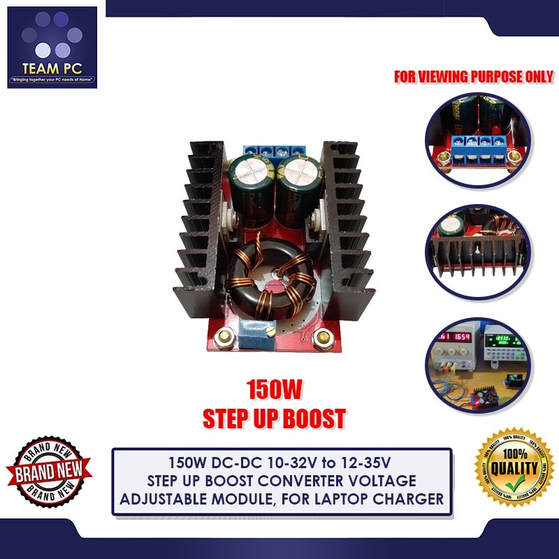 TEAM PC 150W DC-DC 10-32V to 12-35V STEP UP BOOST CONVERTER VOLTAGE ...