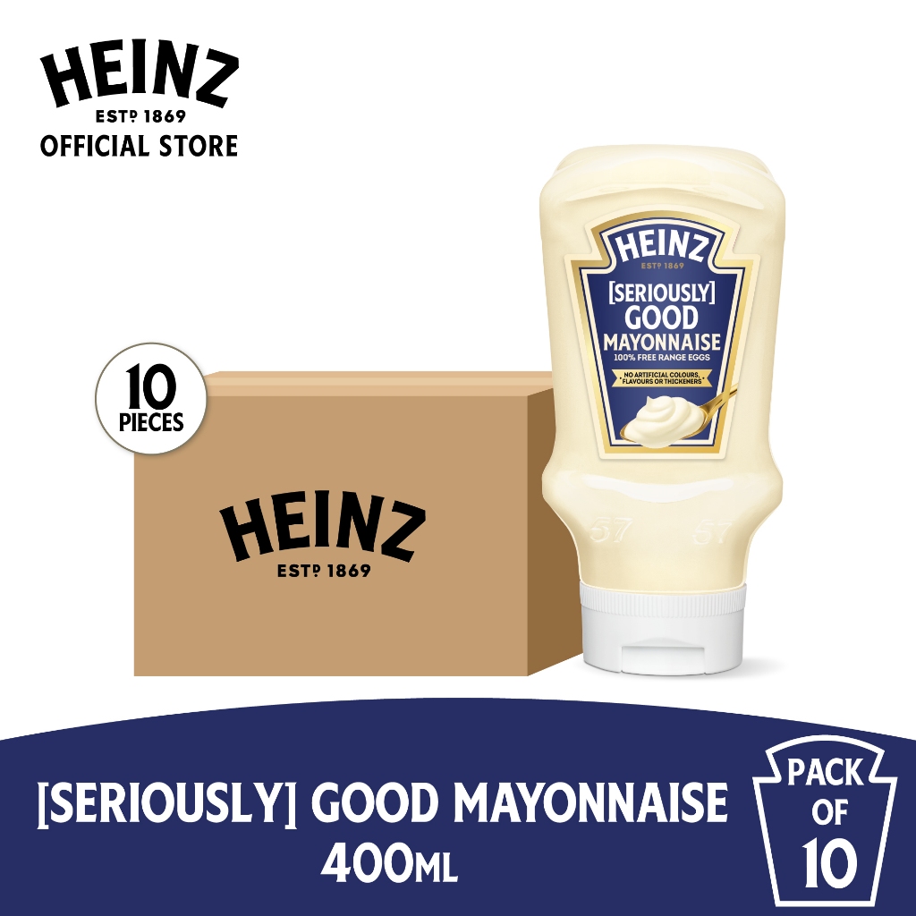 Heinz Seriously Good Mayonnaise Squeeze Bottle 400ml (Pack of 10 ...