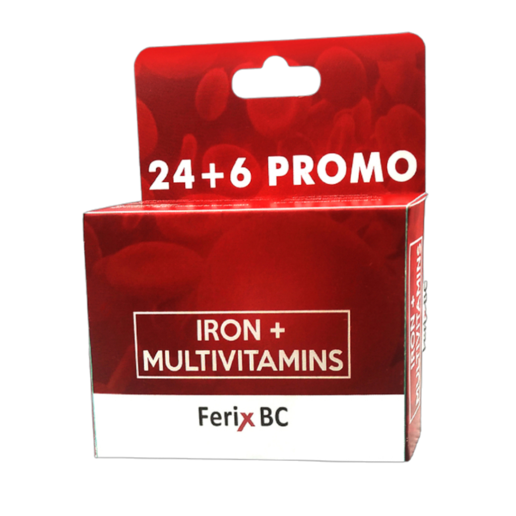 Ferix BC - Iron plus Multivitamins 24+6 Promo Capsules for Iron ...