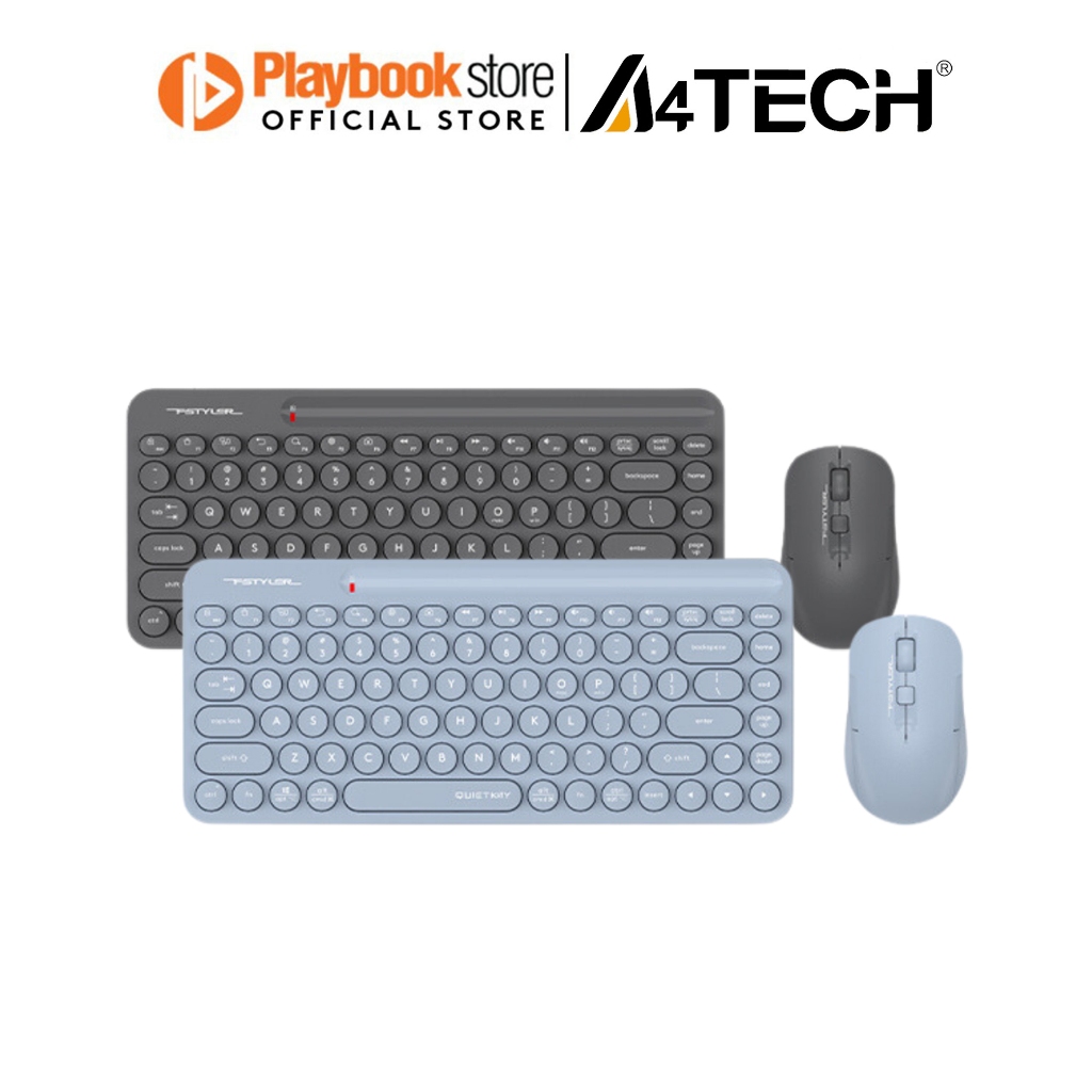 A4Tech FG3200 Air QuietKey Compact Wireless Keyboard and Mouse Combo ...