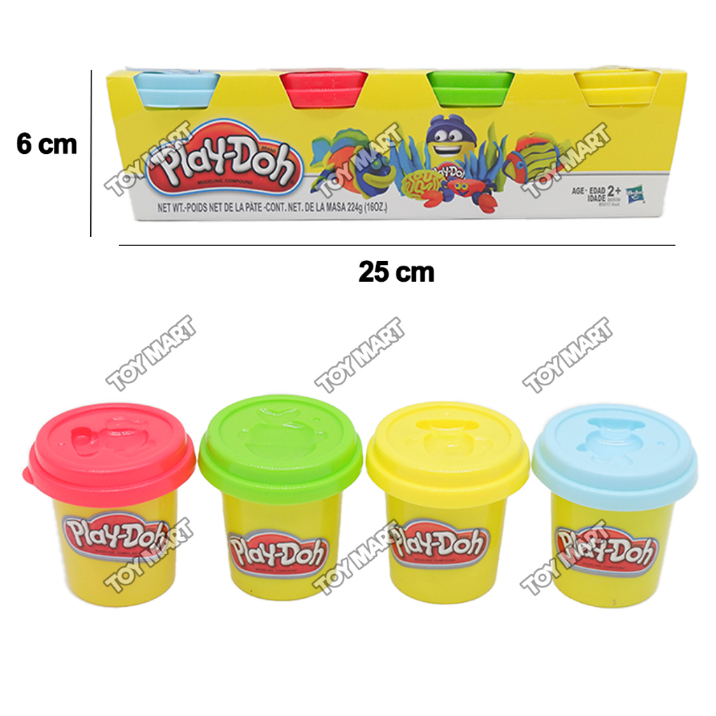 Play-Doh with Molding Compound 4 Pack of Colors Clay 16 Ounce Total ...