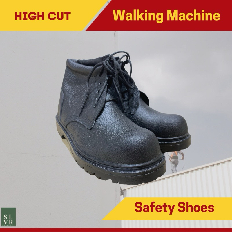 Walking Machine Safety Shoes High Cut Carabao Leather with Steel toe ...