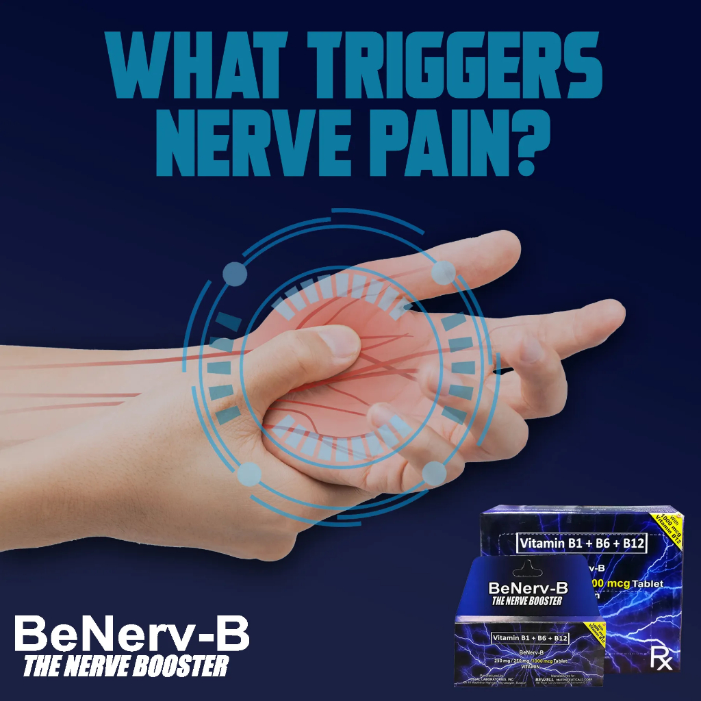 BeNerv-B Vitamin B1 + B6 + B12 3 flaps, 30's Tablets for Nerve ...