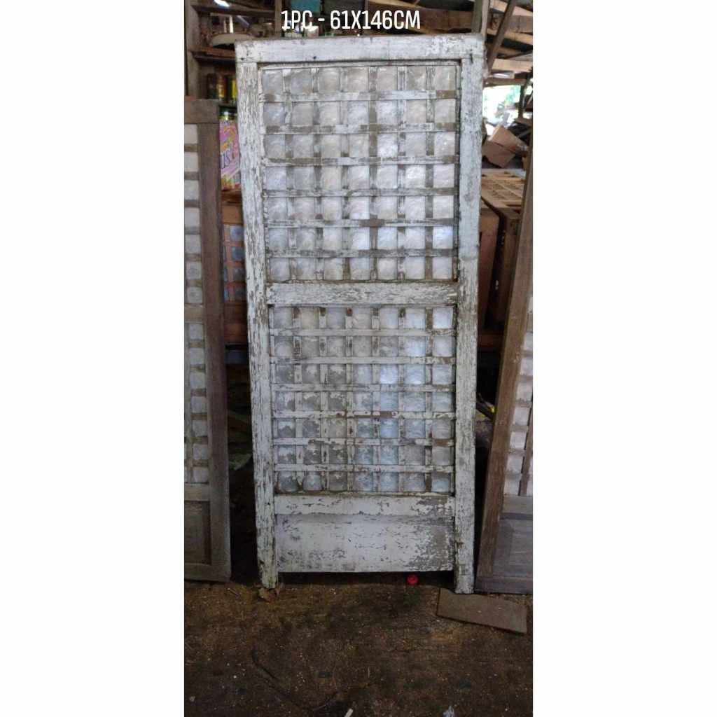 61x146cm Original Antique Capiz Window Panel | Shopee Philippines