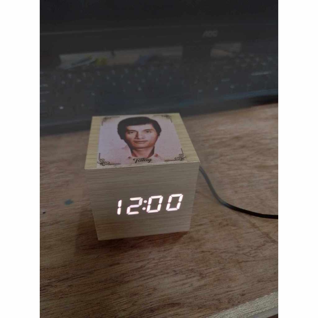 Customized/ Personalized Digital Wooden Clock | LED Electric Clock ...