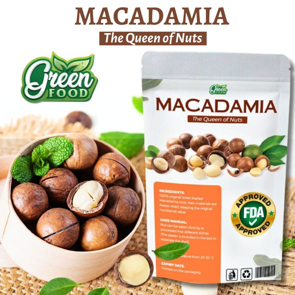 Macadamia Nuts Roasted Ready To Eat Queen Of Nuts No Additives Healthy ...