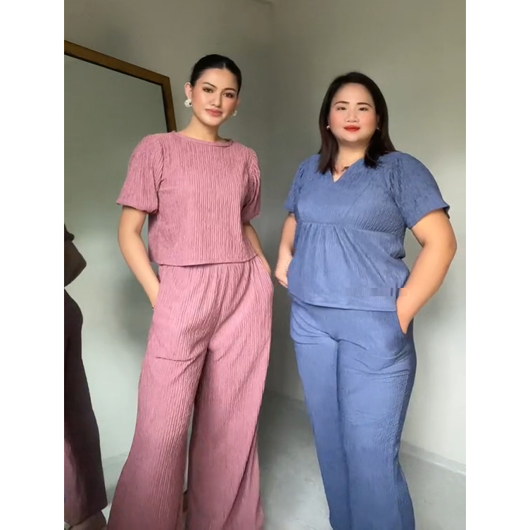 SC Plus Size Cotton Bark Coordinates Set | Shopee Philippines