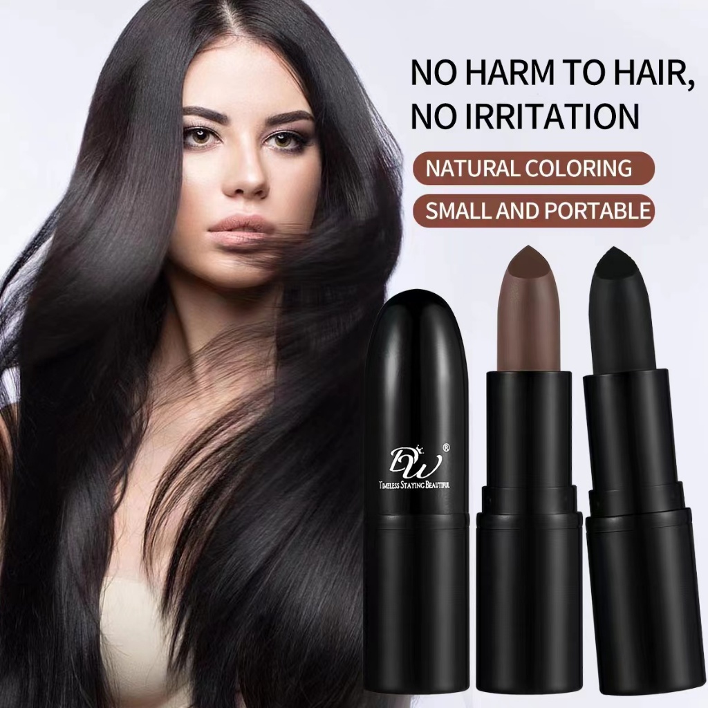 DW Lipstick Shape Hair Color Dyeing Pen Plant Hair Stick Temporary Hair ...