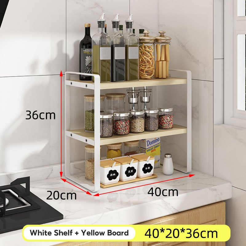 YOICE Kitchen Spice Rack Double Layer Storage Household Microwave Oven ...