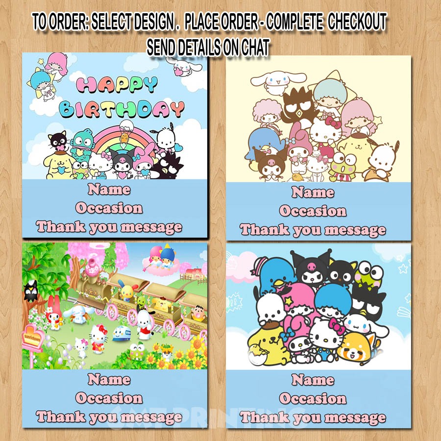 40 Pcs 2x2inched Sanrio Hello Personalized Sticker for Souvenir Label ...