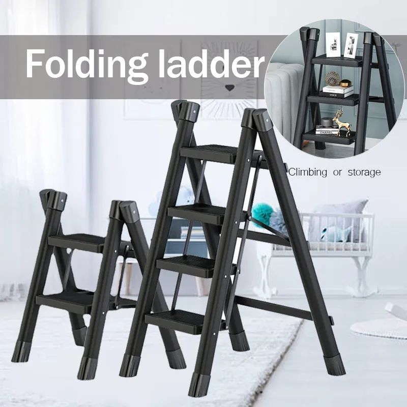 3/4/5 Step Ladder Quick Use Foldable Aluminum heavy duty Hagdanan ...