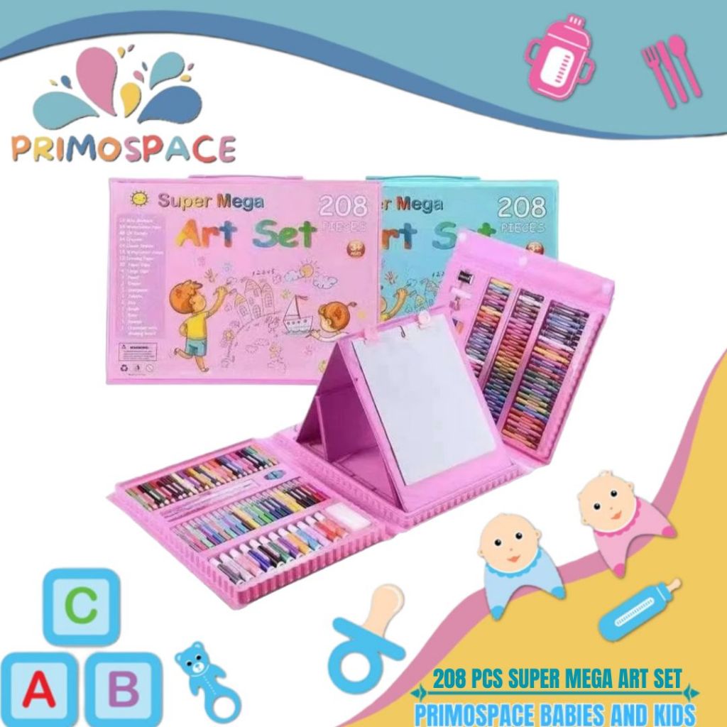 PrimoKids / 208 PCS Coloring Art Set Super Mega Rollerball Pen Colorful ...