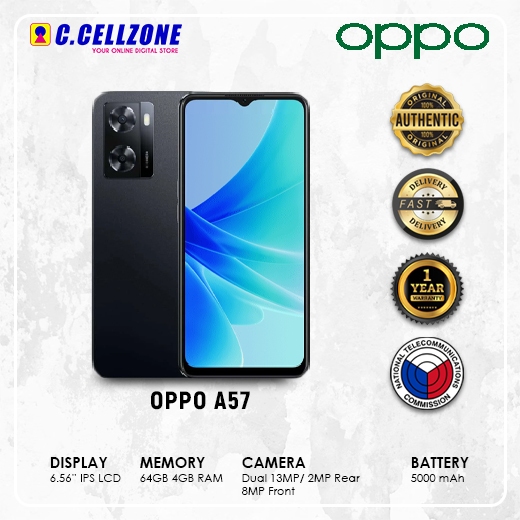 OPPO A57, 4G LTE, Helio G35, 5000 mAh | Shopee Philippines