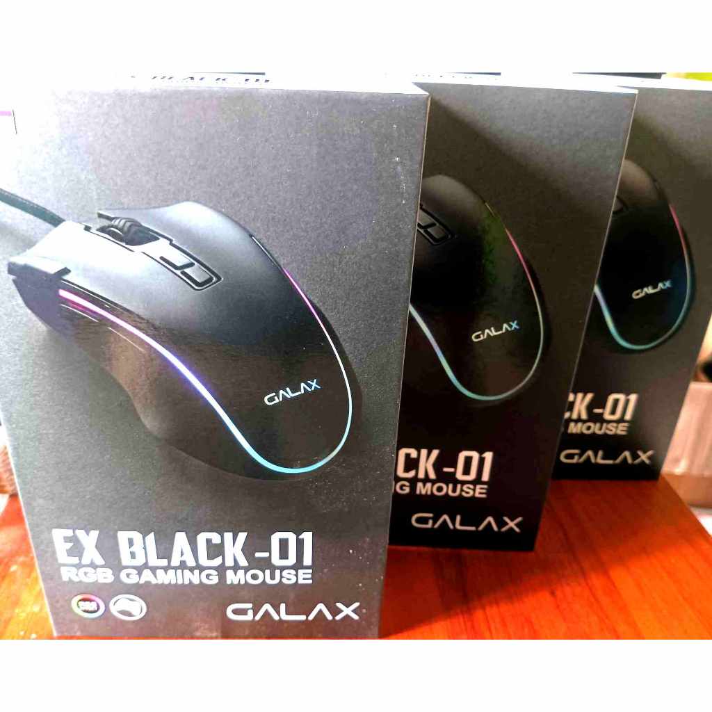GALAX EX BLACK-01 RGB Gaming Mouse 7200DPI/ RGB/ 8 Programmable Macro ...