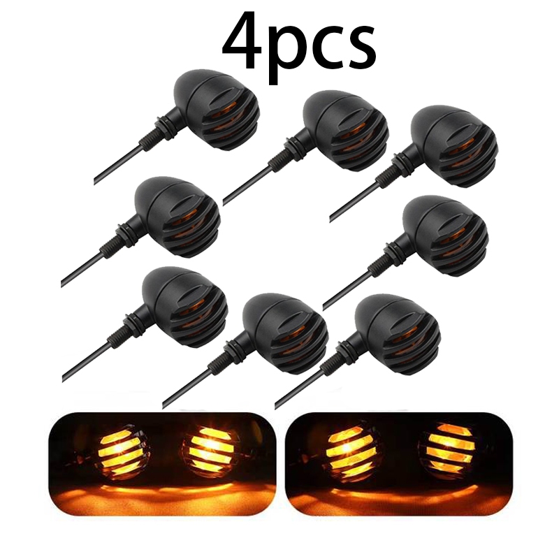 2pcs Motorcycle Bullet Signal Light High Quality Grille Driveng Light ...