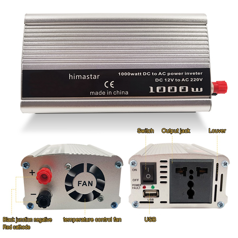 【24H Ship】Power Inverter DC Car INVETER 12V DCTo 220W AC Car Solar ...