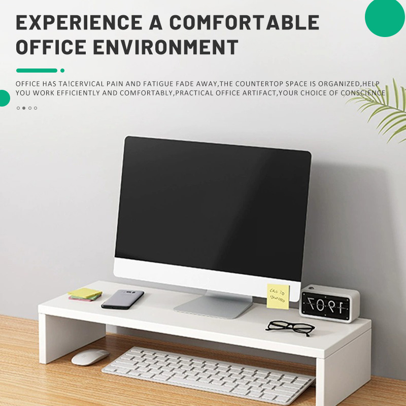 Monitor Stand Computer Screen Increased Holder Wooden Desktop Rack ...