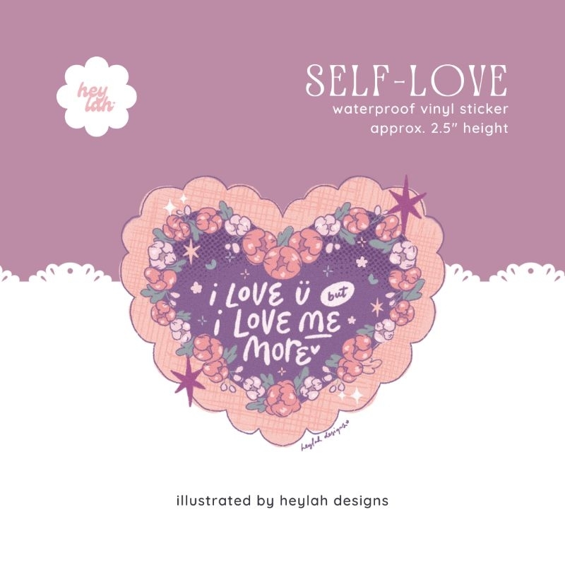 Self Love - Waterproof Solo Sticker | heylahdesigns | Shopee Philippines