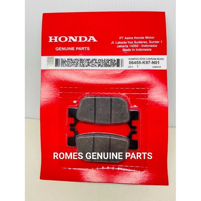 HONDA PCX160 COMBI. BRAKE PAD SET FRONT AND REAR SET GENUINE | Shopee ...