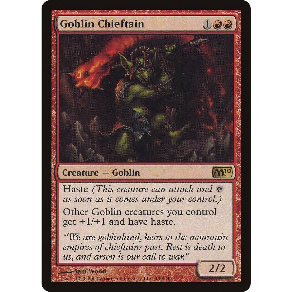 goblin-chieftain M10 MTG Top Ratings Proxy (sticker is already on mtg ...