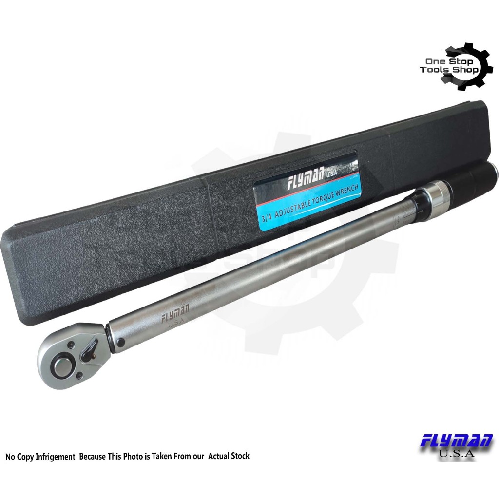 ORIGINAL FLYMAN USA TORQUE WRENCH 3/4 DRIVE 100-500N.m WITH CALIBRATION ...