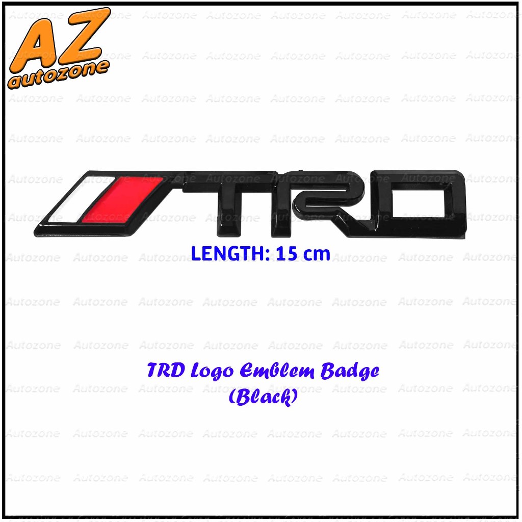 TRD LOGO Emblem Badge for Rear Trunk/Side (White/Red/Matte Black ...