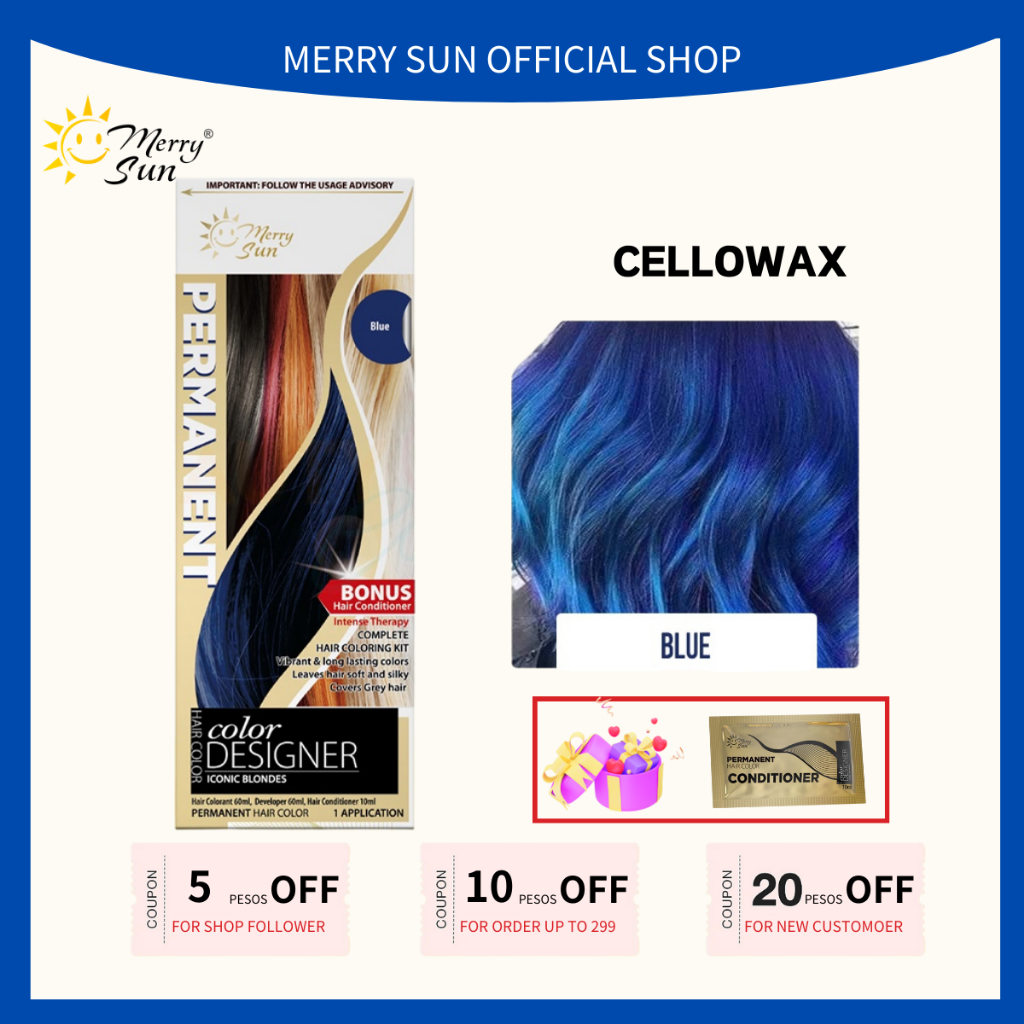 Merry Sun Permanent Hair Color (blue) | Shopee Philippines