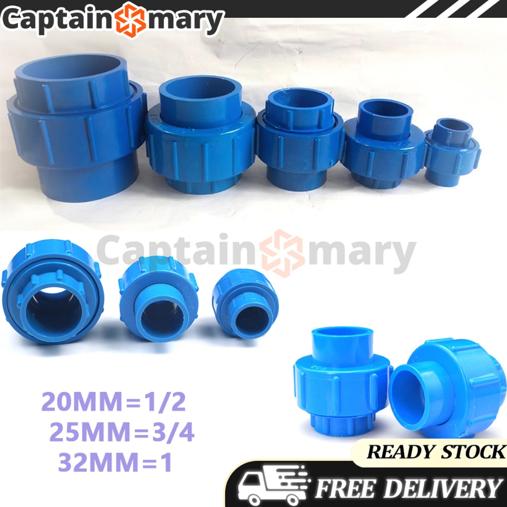 PVC Blue Coupling Water Fittings Union Patente 1/2inch To 1inch ...