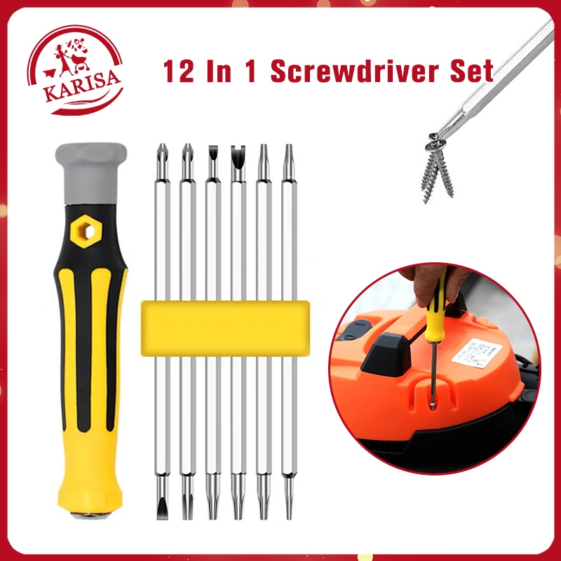 12 In 1 Screwdriver Set Multi-Function Household Screwdriver Bits Set ...
