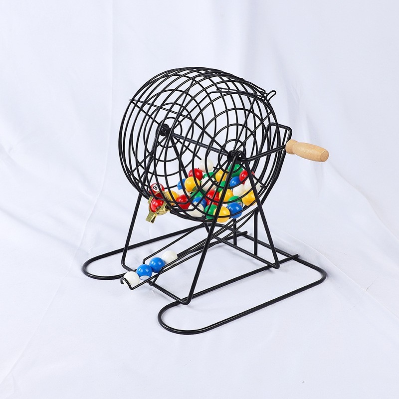 Traditional Bingo Lotto Lottery Family Bingo Game Set - Cage Balls ...