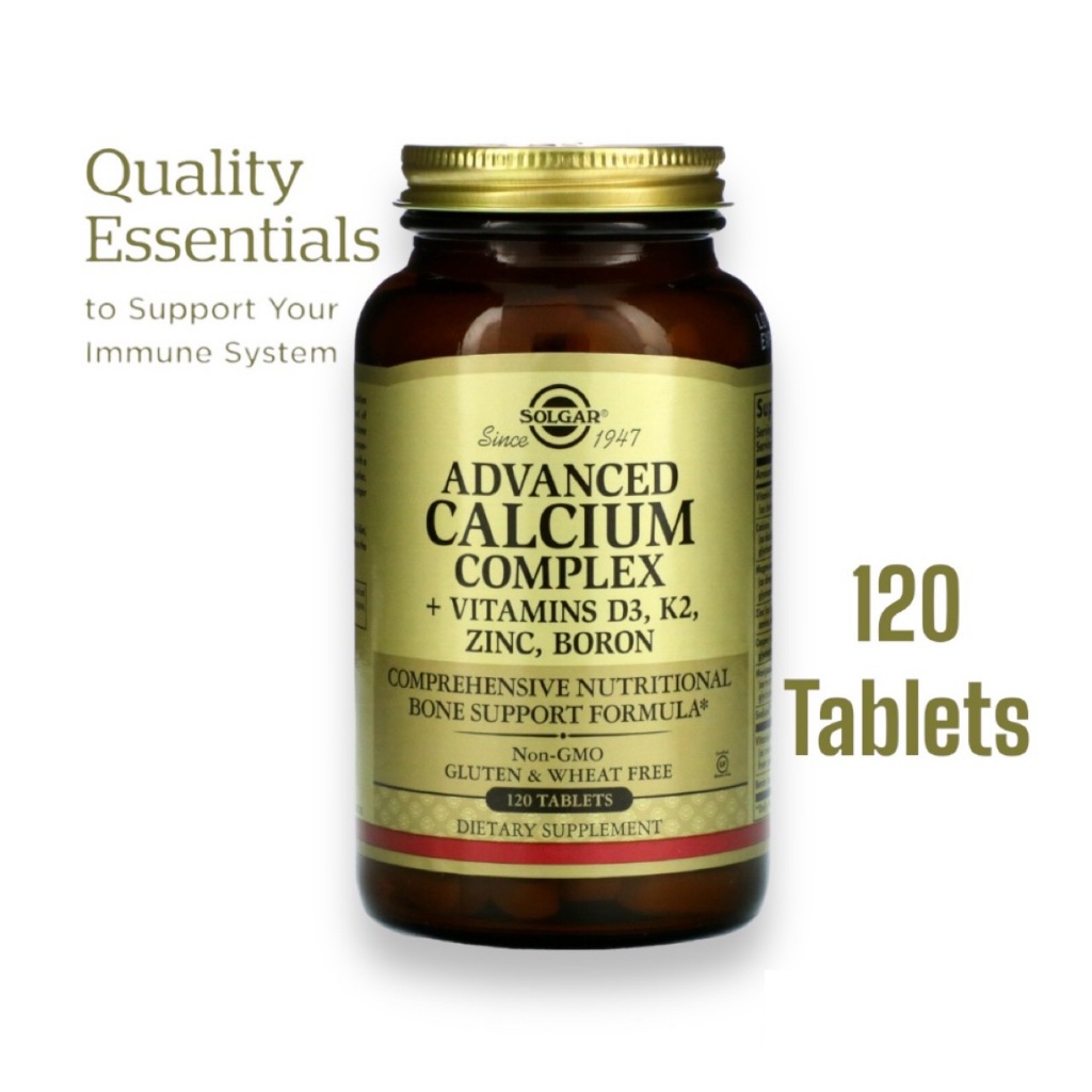 Solgar, Advanced Calcium Complex + Vitamins D3, K2, Zinc, Boron, 120 ...