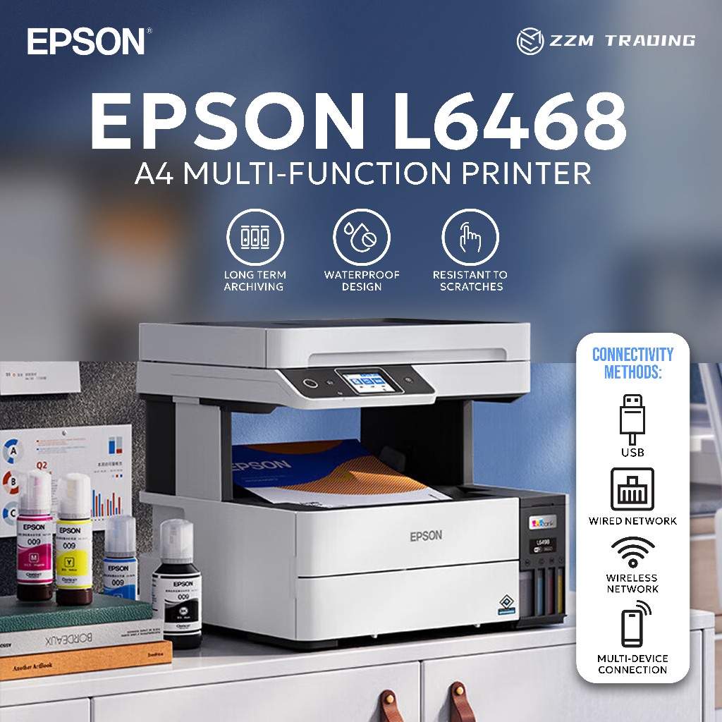 Epson L6468 A4 color commercial ink tank digital all-in-one machine ZZM ...
