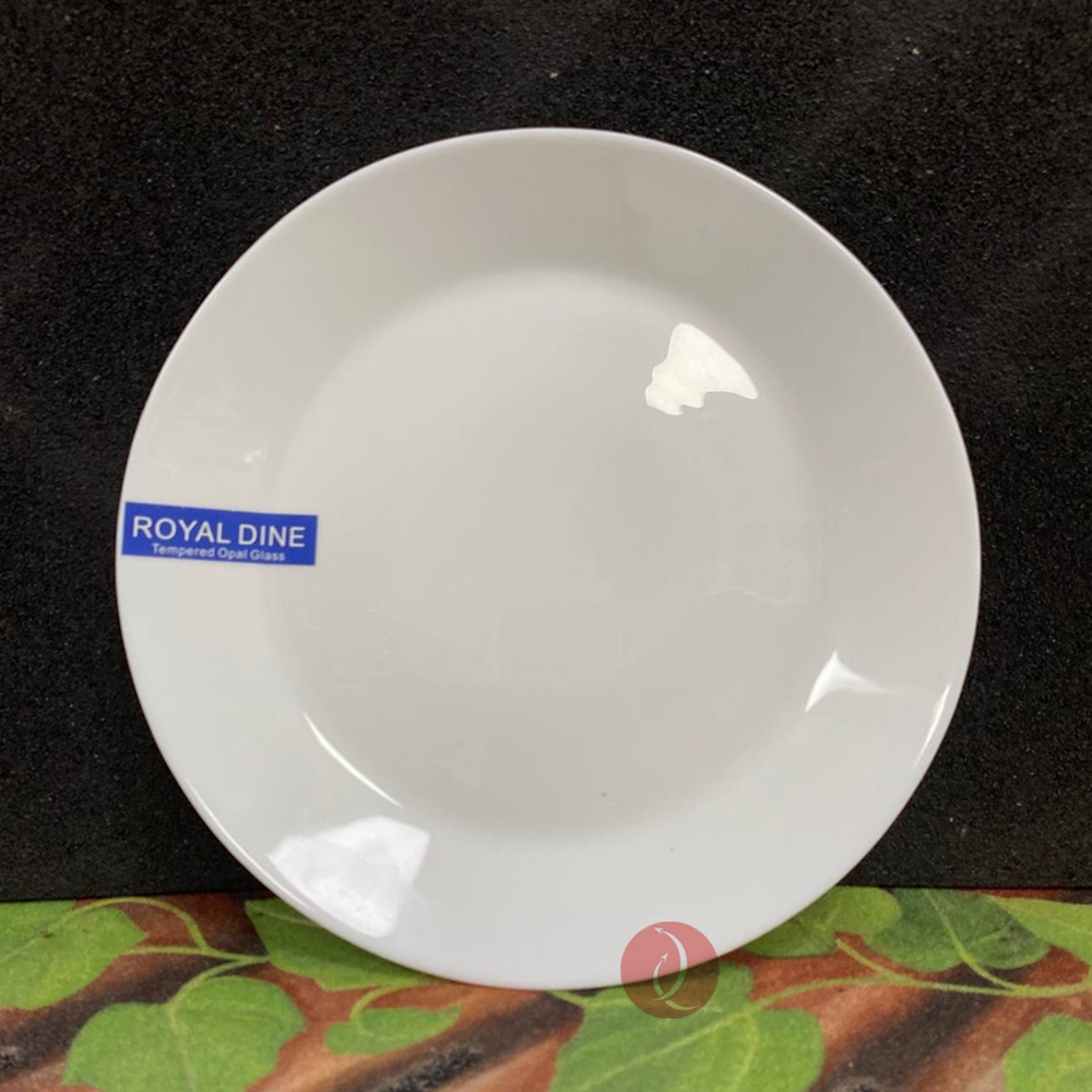 Royal Dine Opal White Dinner Plate 10 inches | Fully Tempered ...