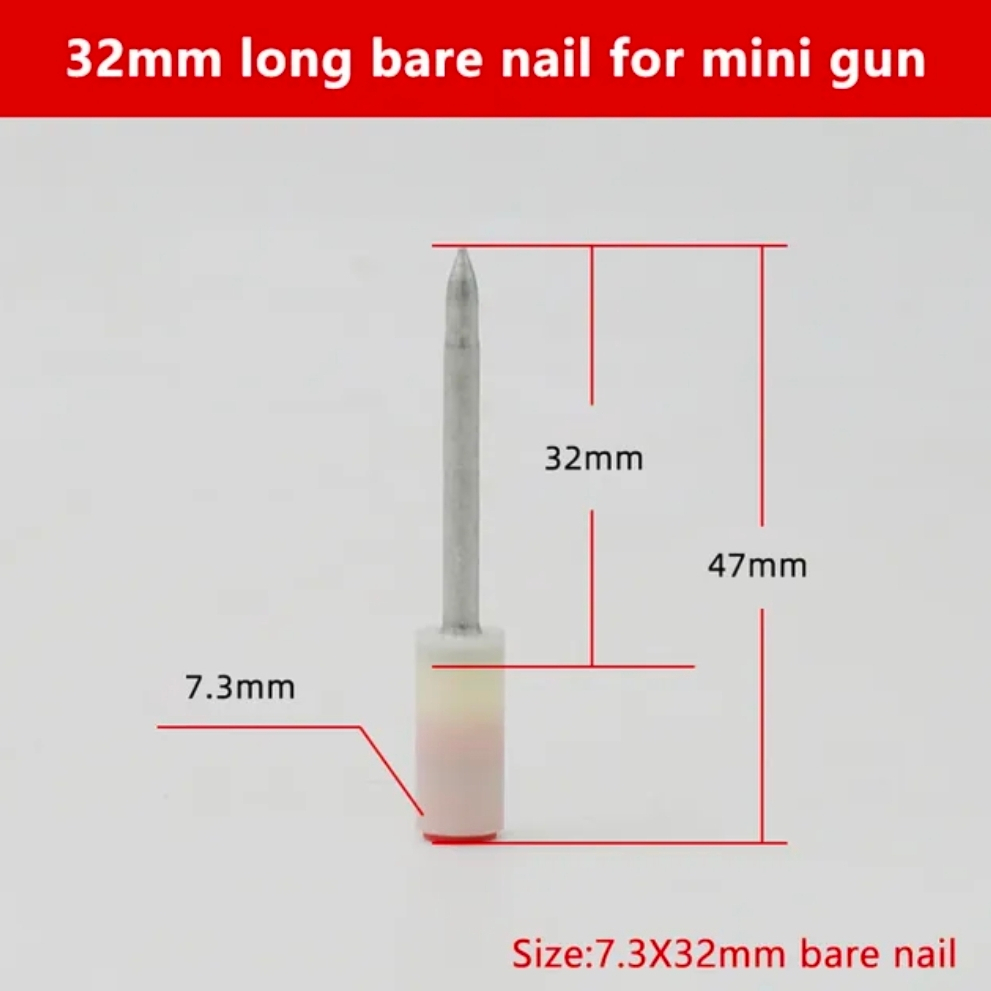 Steel Nails 100Pcs Round Nails Fastener Nails for Gun Rivets Clamp ...