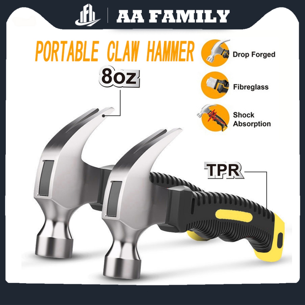 Mini Stubby Hammer Tool Multi-function Portable Claw Hammer Handle High ...